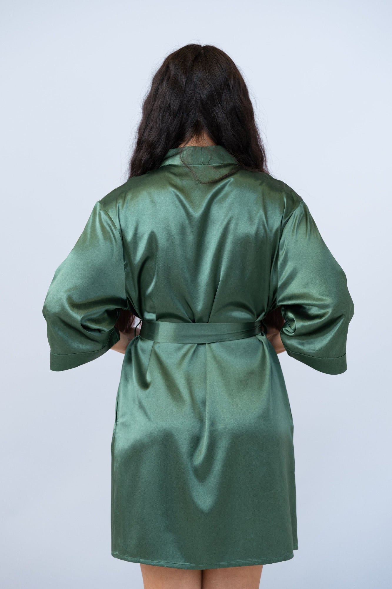 Signature Satin Robe - Emerald – Sleeping Booty