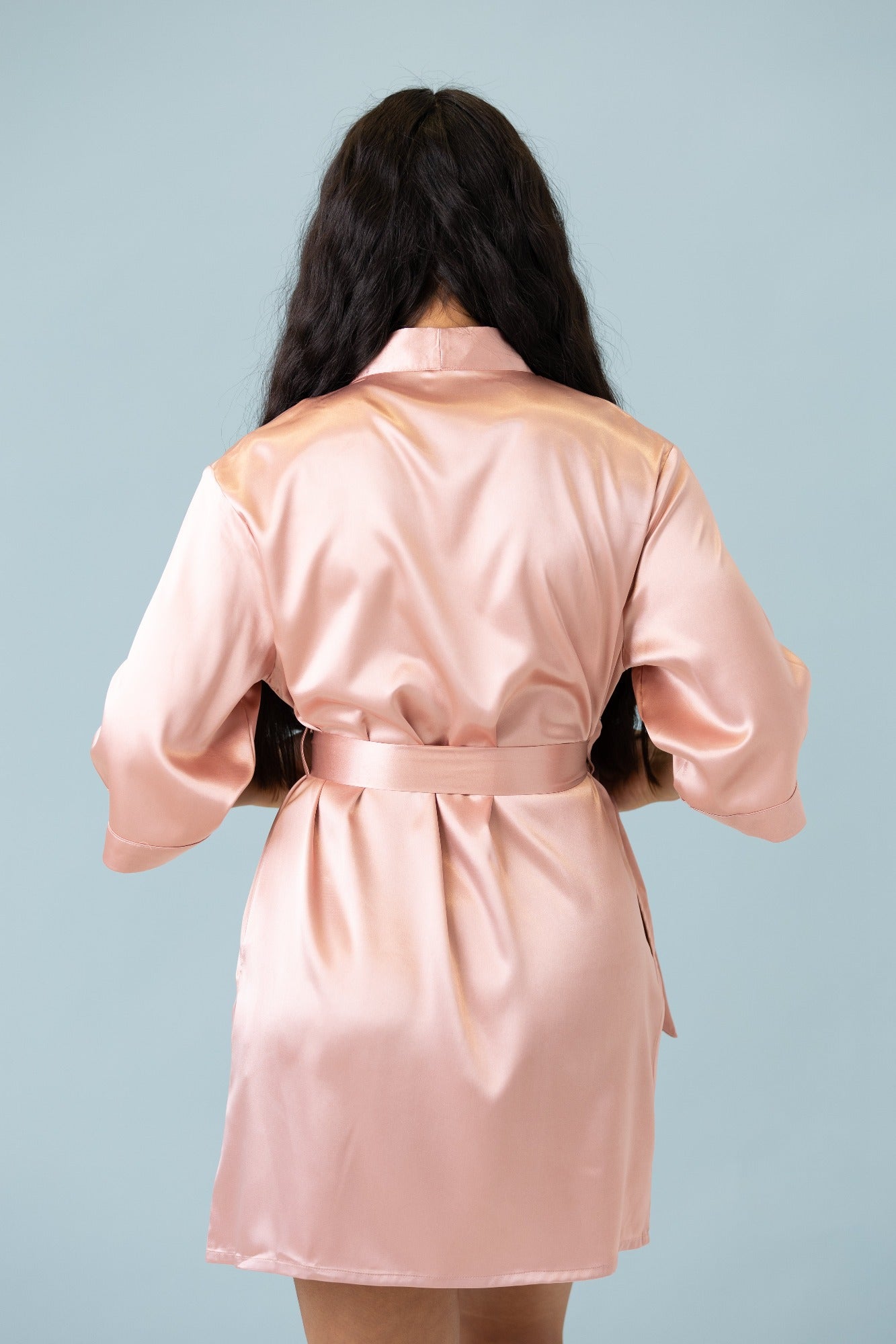 Signature Satin Robe - Dusty Rose – Sleeping Booty